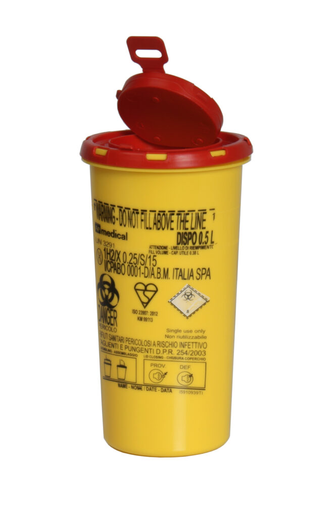 CONTENITORE RIFIUTI TAGLIENTI DISPO - 0,5 L - PVS-SPA